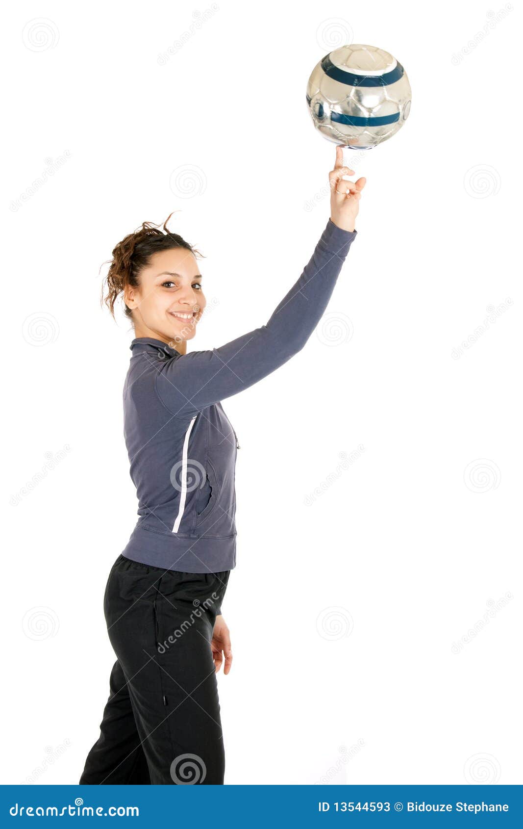 Woman spinning ball stock image. Image of leisure, looking - 13544593