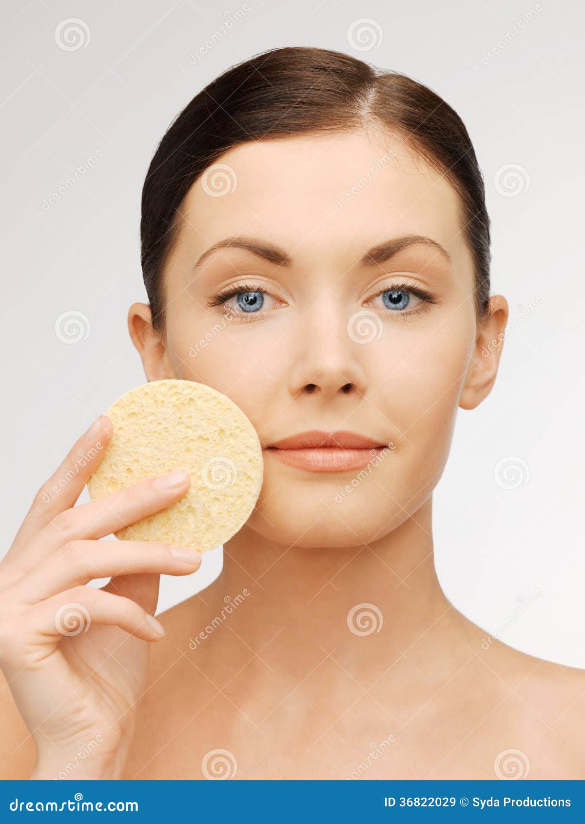 Woman with sponge stock image. Image of perfect, charming - 36822029