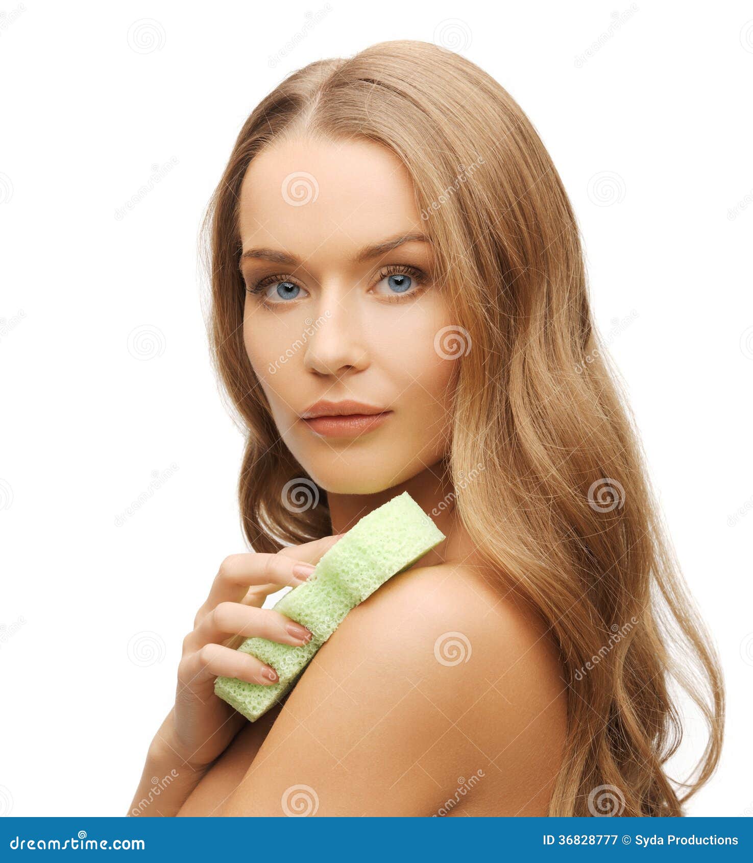 Woman with sponge stock image. Image of good, care, face - 36828777