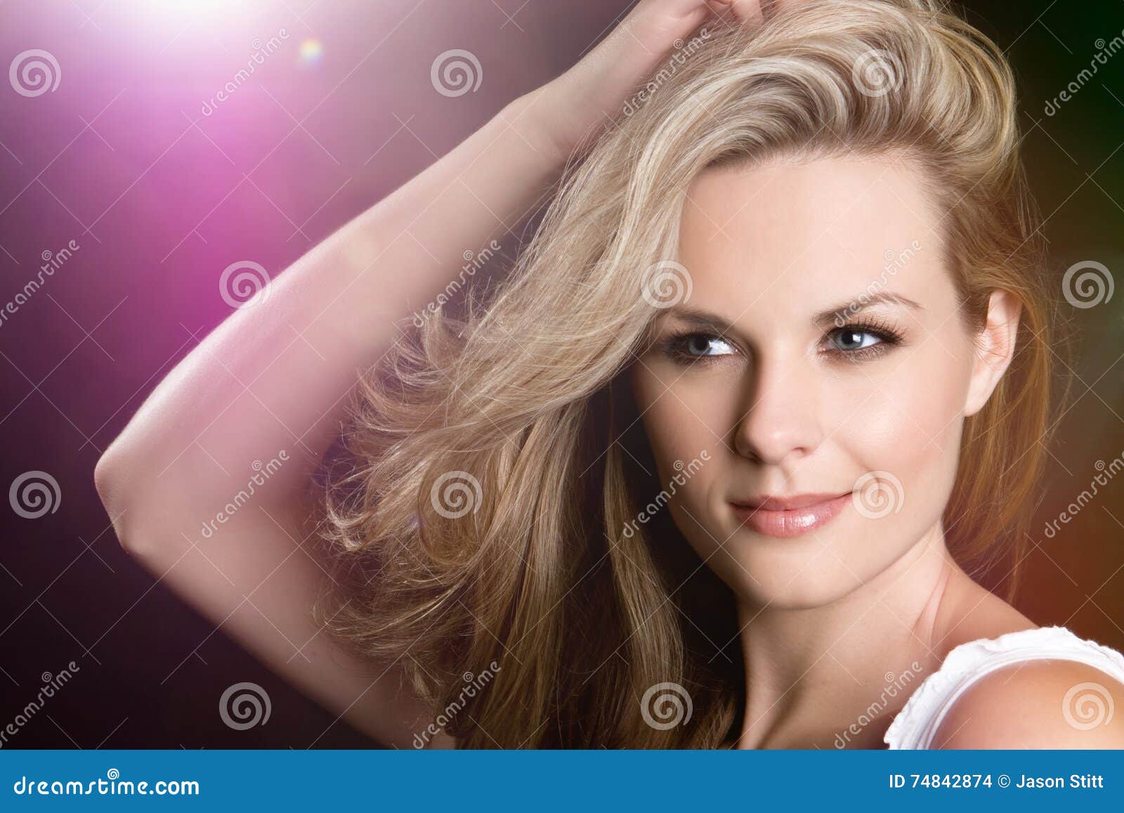 Woman in Spotlight stock photo. Image of light, people - 74842874