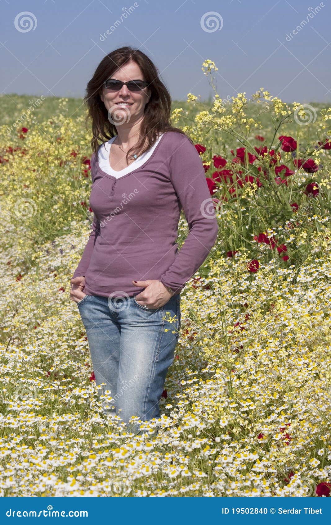 Woman and spring stock photo. Image of landscape, color - 19502840