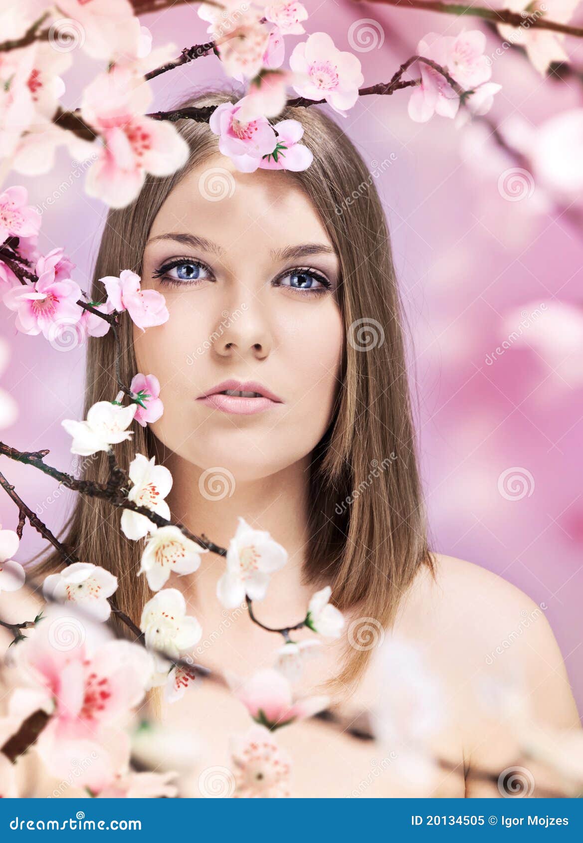 Woman and spring stock image. Image of complexion, care - 20134505