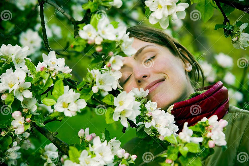 Woman in Spring stock photo. Image of springtime, spring - 2351326