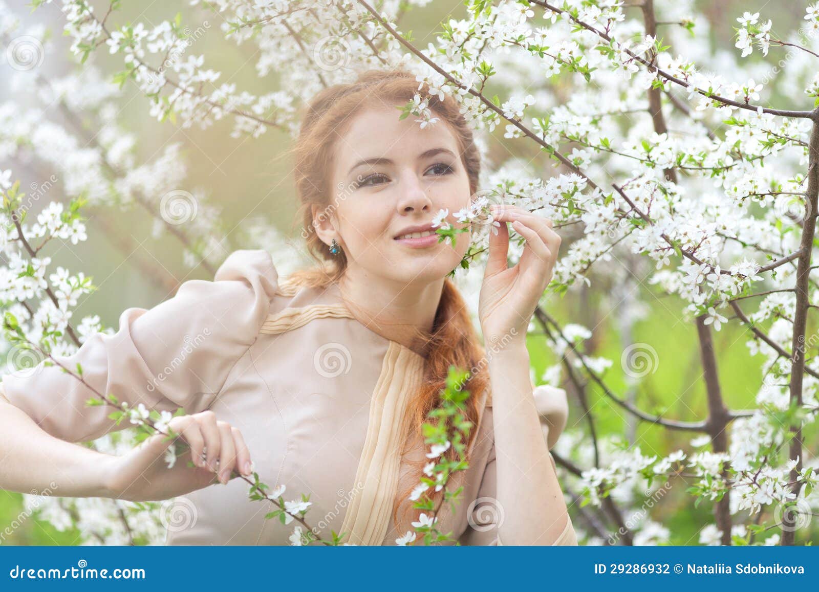 Woman in spring stock photo. Image of female, harmony - 29286932