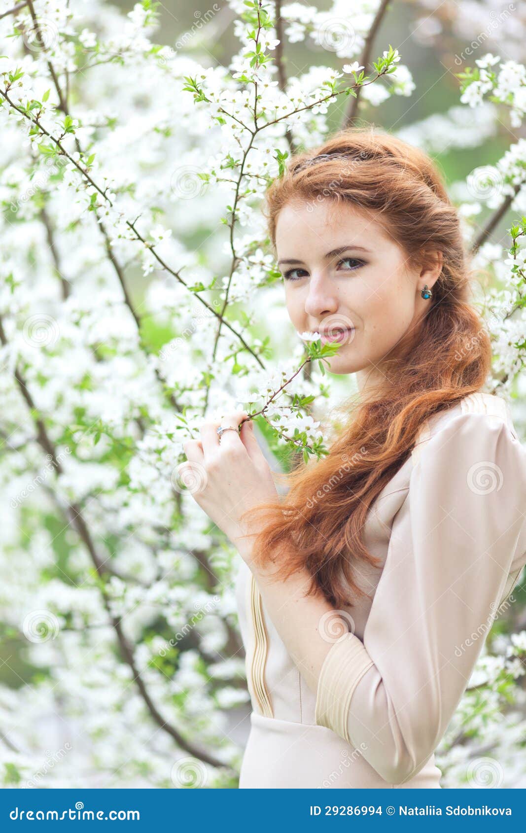 Woman in spring stock photo. Image of caucasian, beauty - 29286994