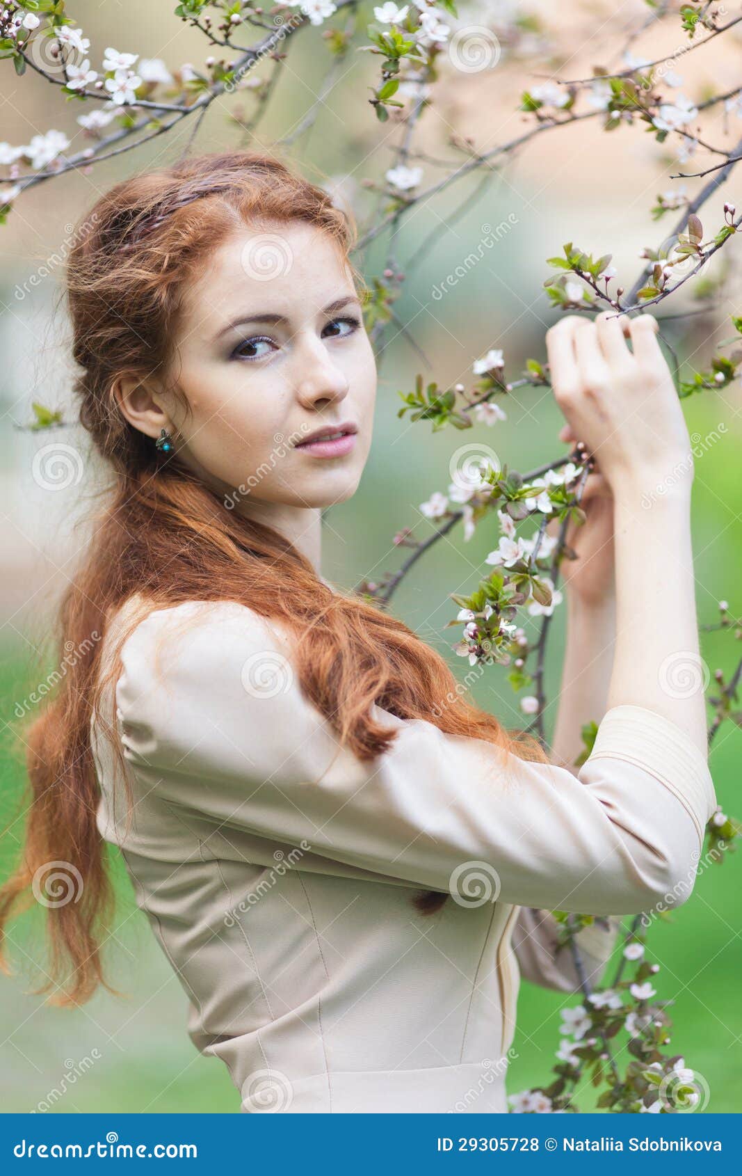 Woman in spring stock photo. Image of charming, adult - 29305728