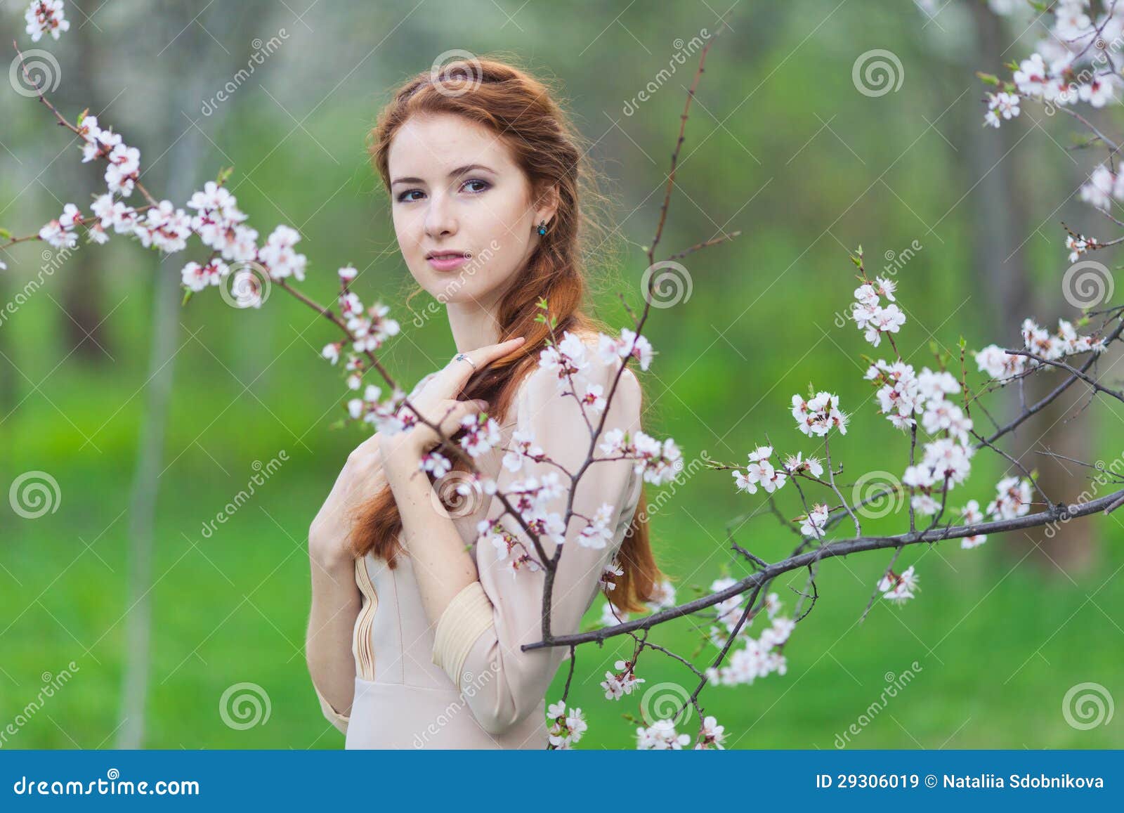 Woman in spring stock image. Image of nature, female - 29306019
