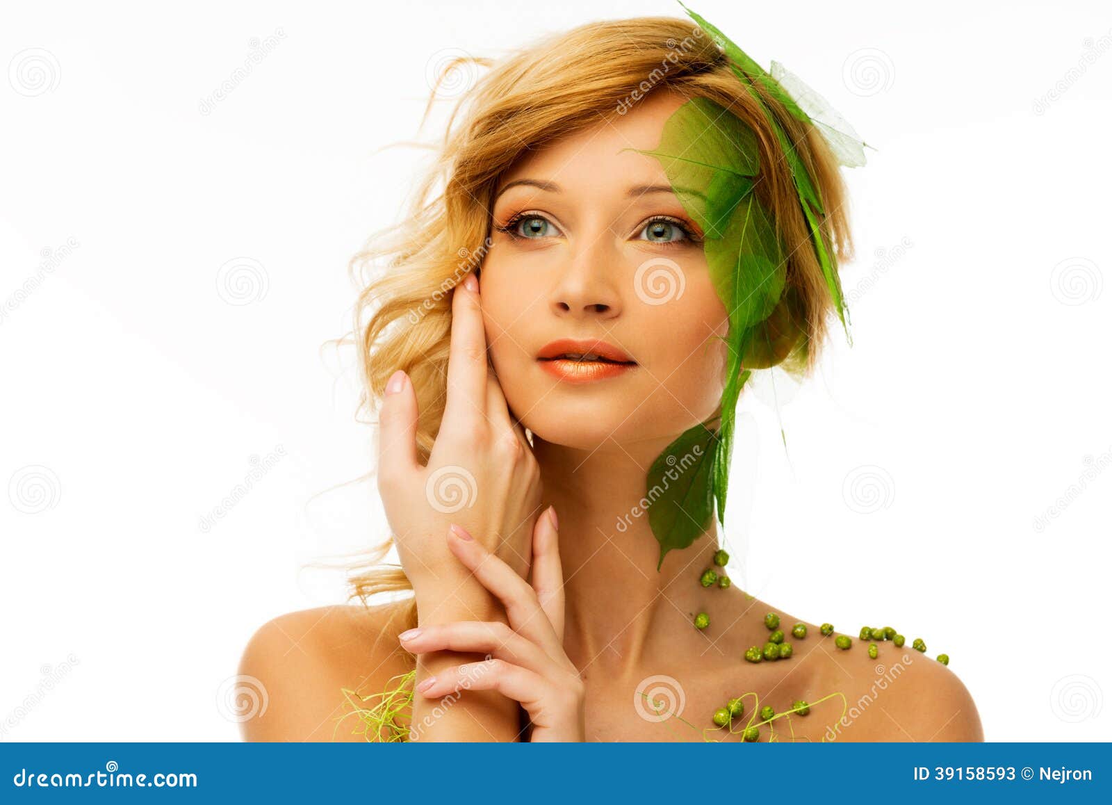 Woman in spring costume stock image. Image of leaf, outdoor - 39158593