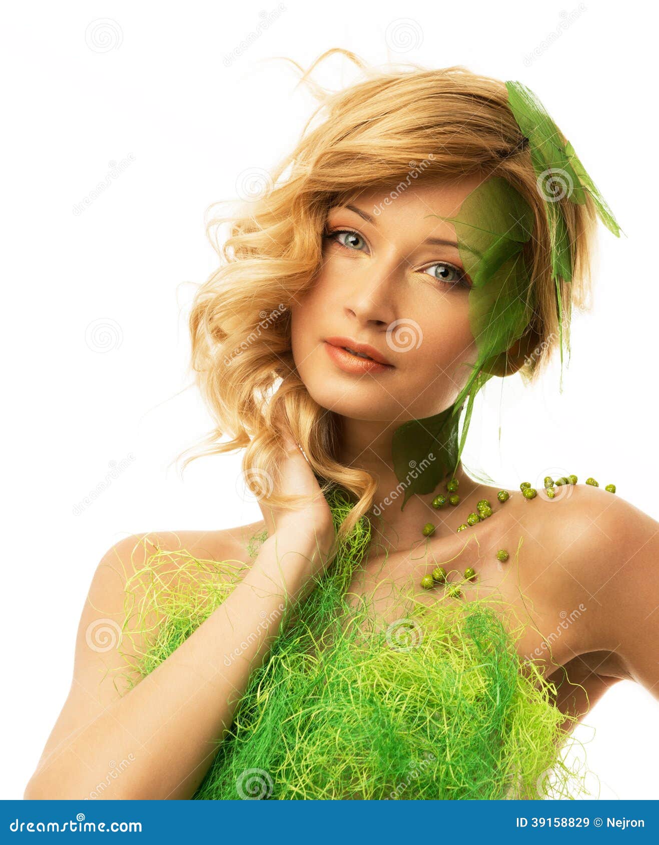 Woman in spring costume stock image. Image of face, freshness - 39158829