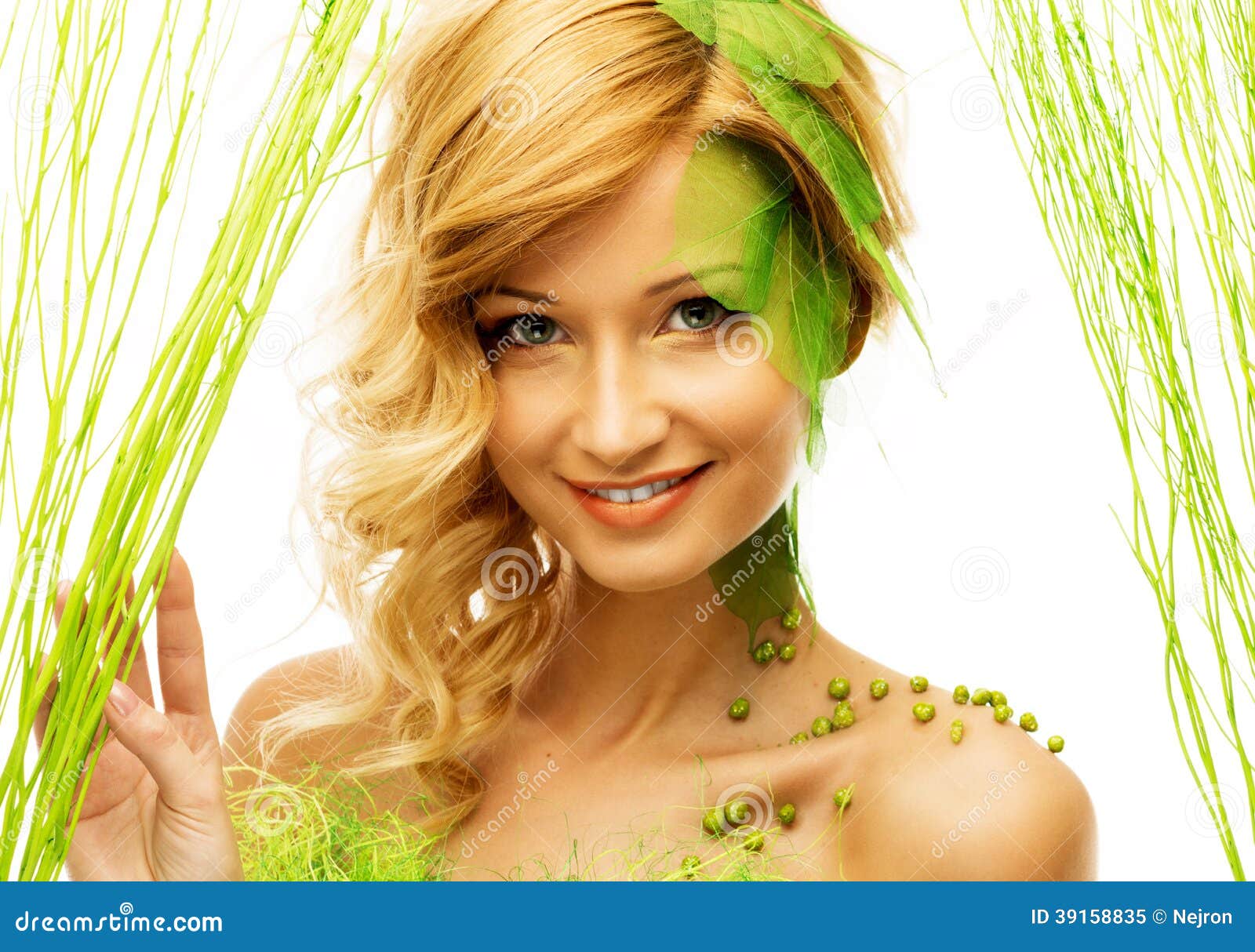 Woman in spring costume stock image. Image of green, person - 39158835
