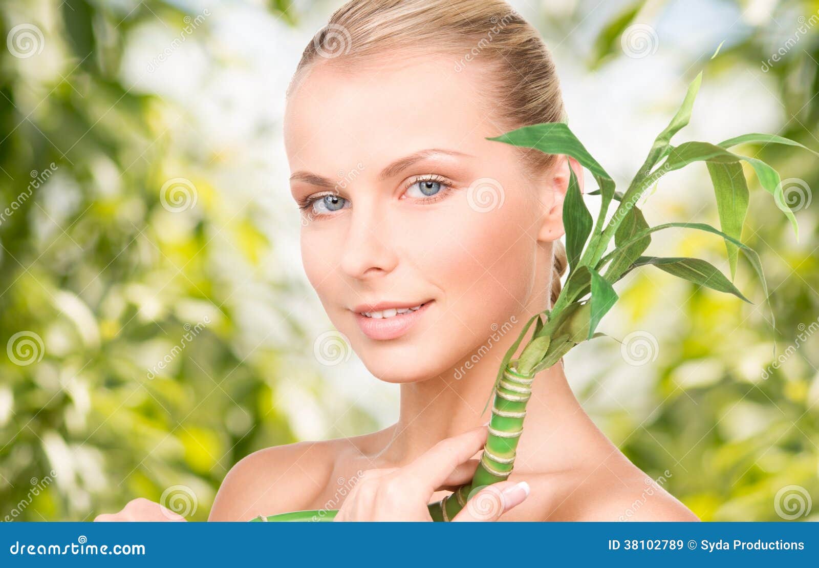 Woman with sprout stock image. Image of attractive, healthy - 38102789