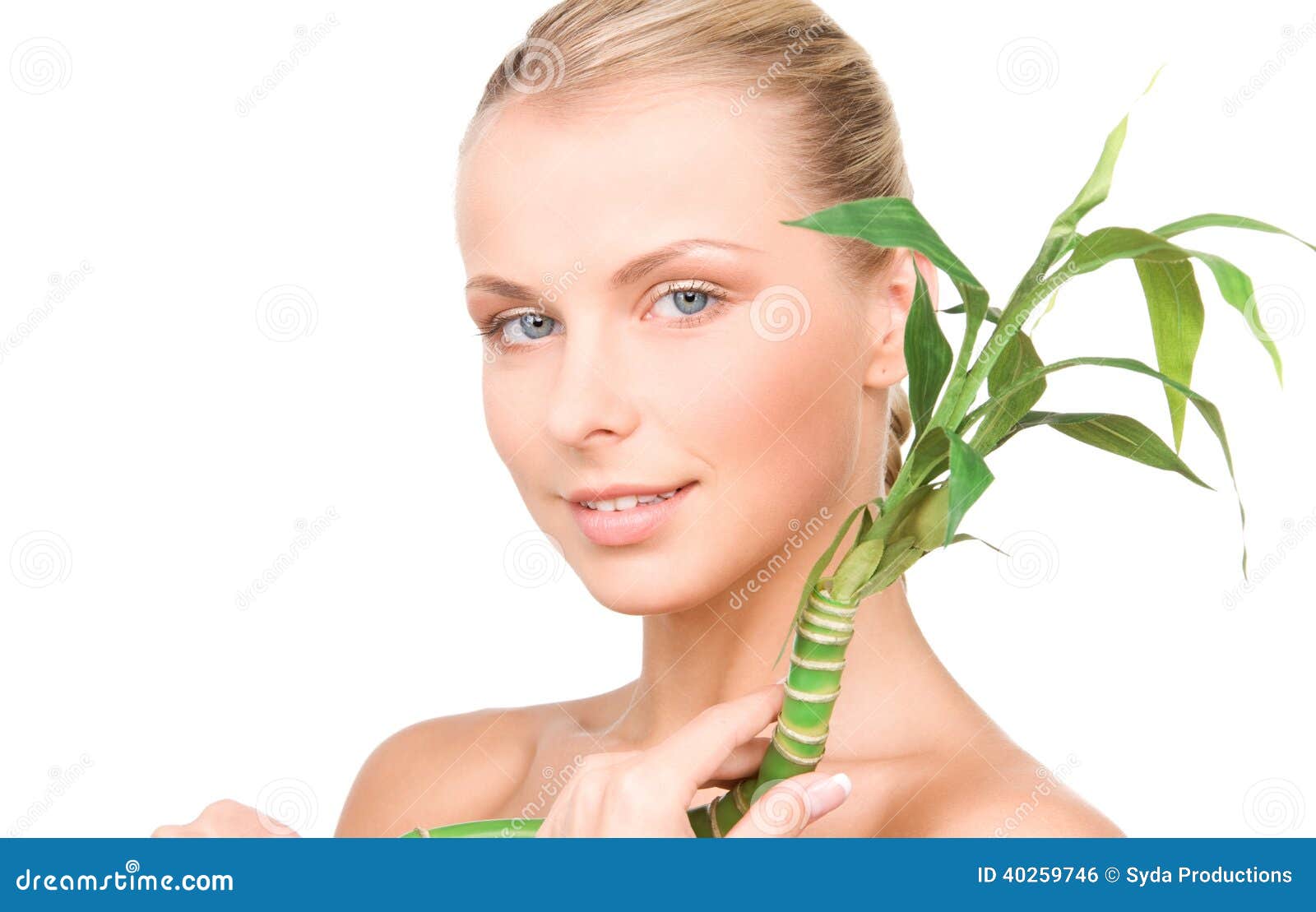 Woman with sprout stock photo. Image of face, cutting - 40259746
