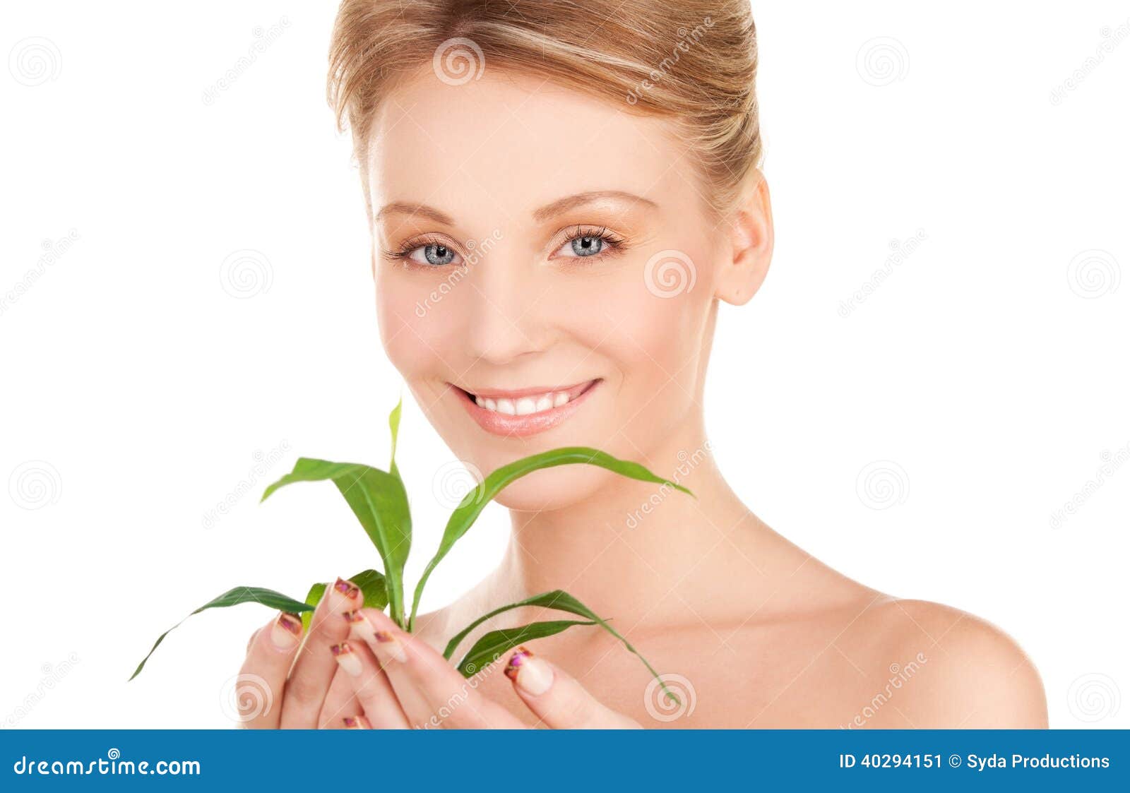 Woman with sprout stock image. Image of freshness, natural - 40294151