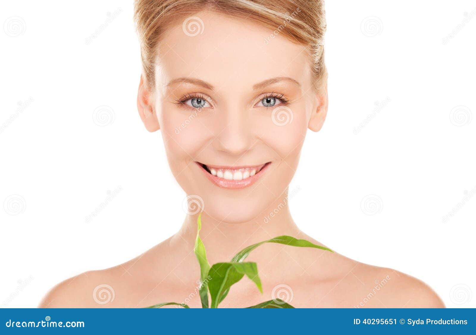 Woman with sprout stock image. Image of beautiful, plant - 40295651