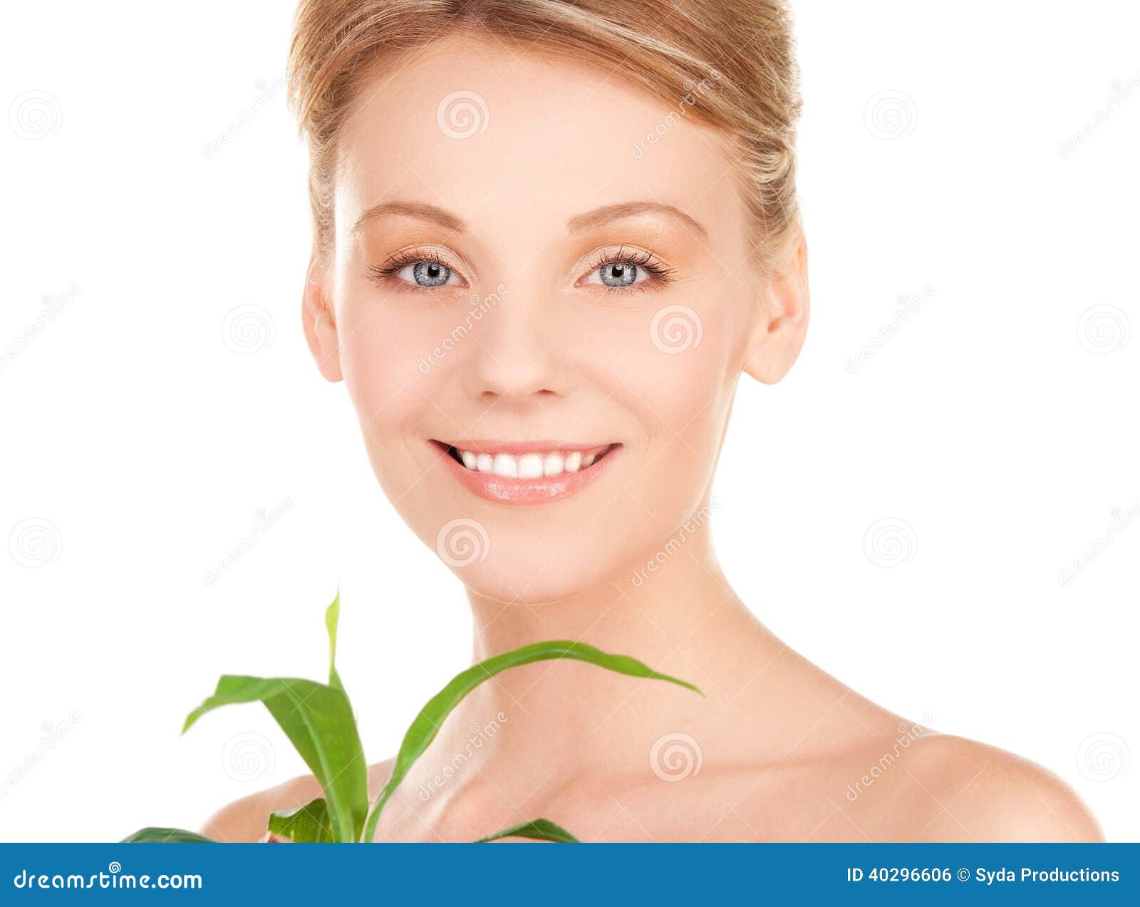 Woman with sprout stock photo. Image of energy, healthy - 40296606