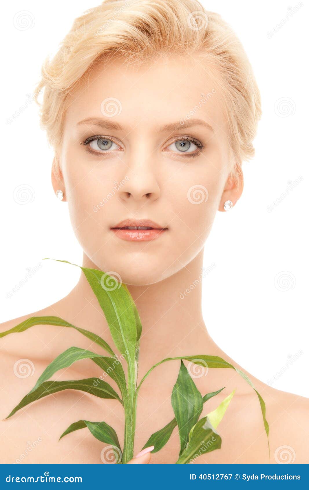 Woman with sprout stock image. Image of graft, living - 40512767