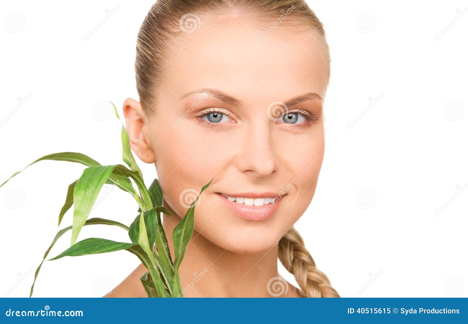 Woman with sprout stock image. Image of care, girl, blonde - 40515615