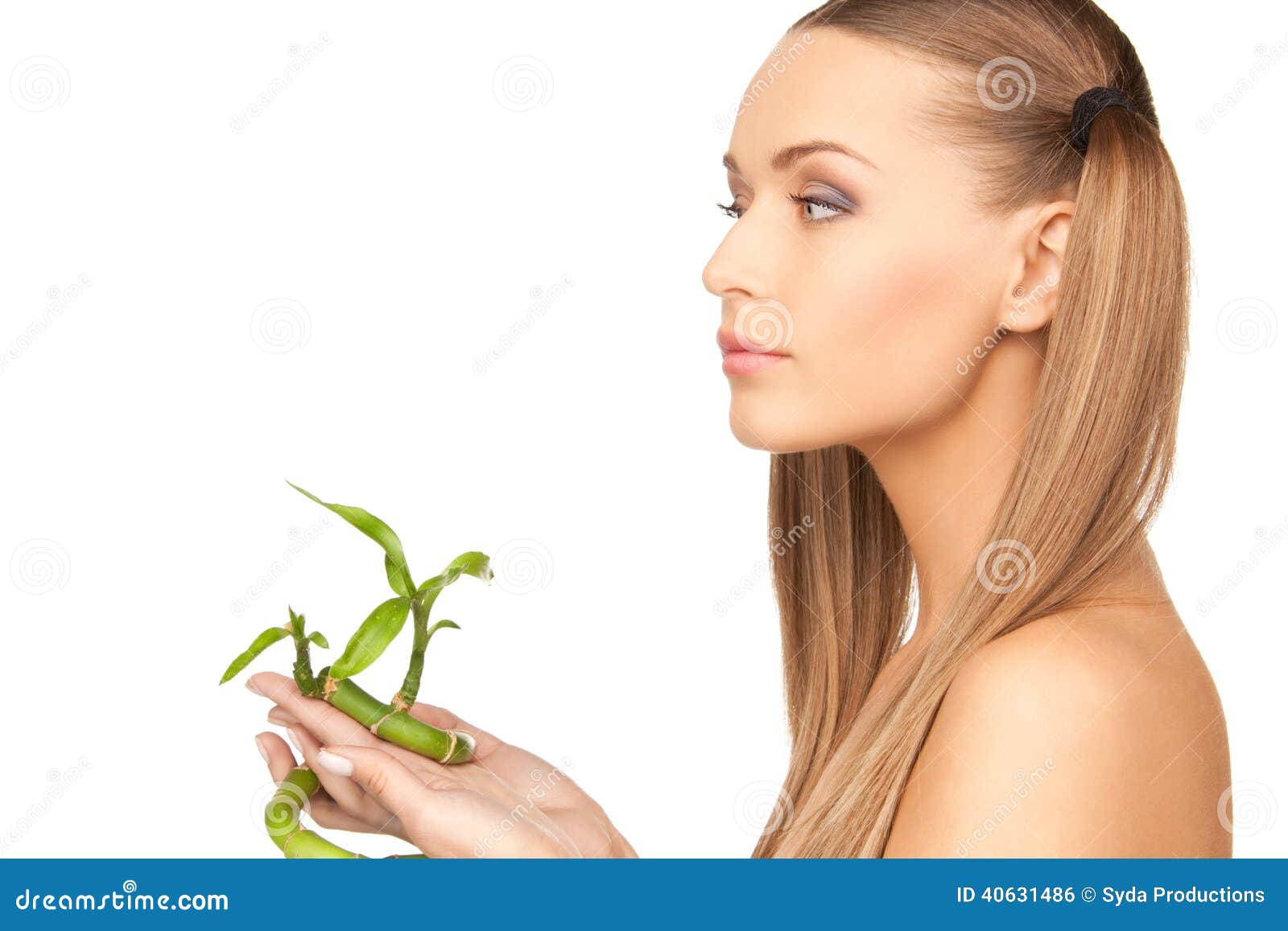 Woman with sprout stock photo. Image of ecology, organic - 40631486
