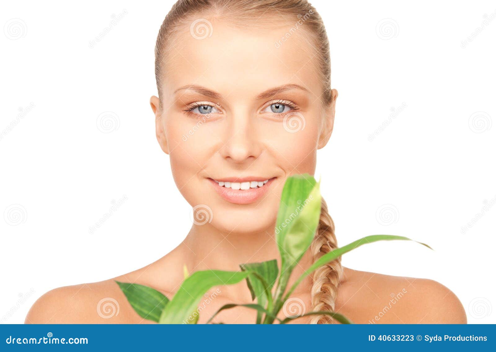 Woman with sprout stock image. Image of aging, beauty - 40633223