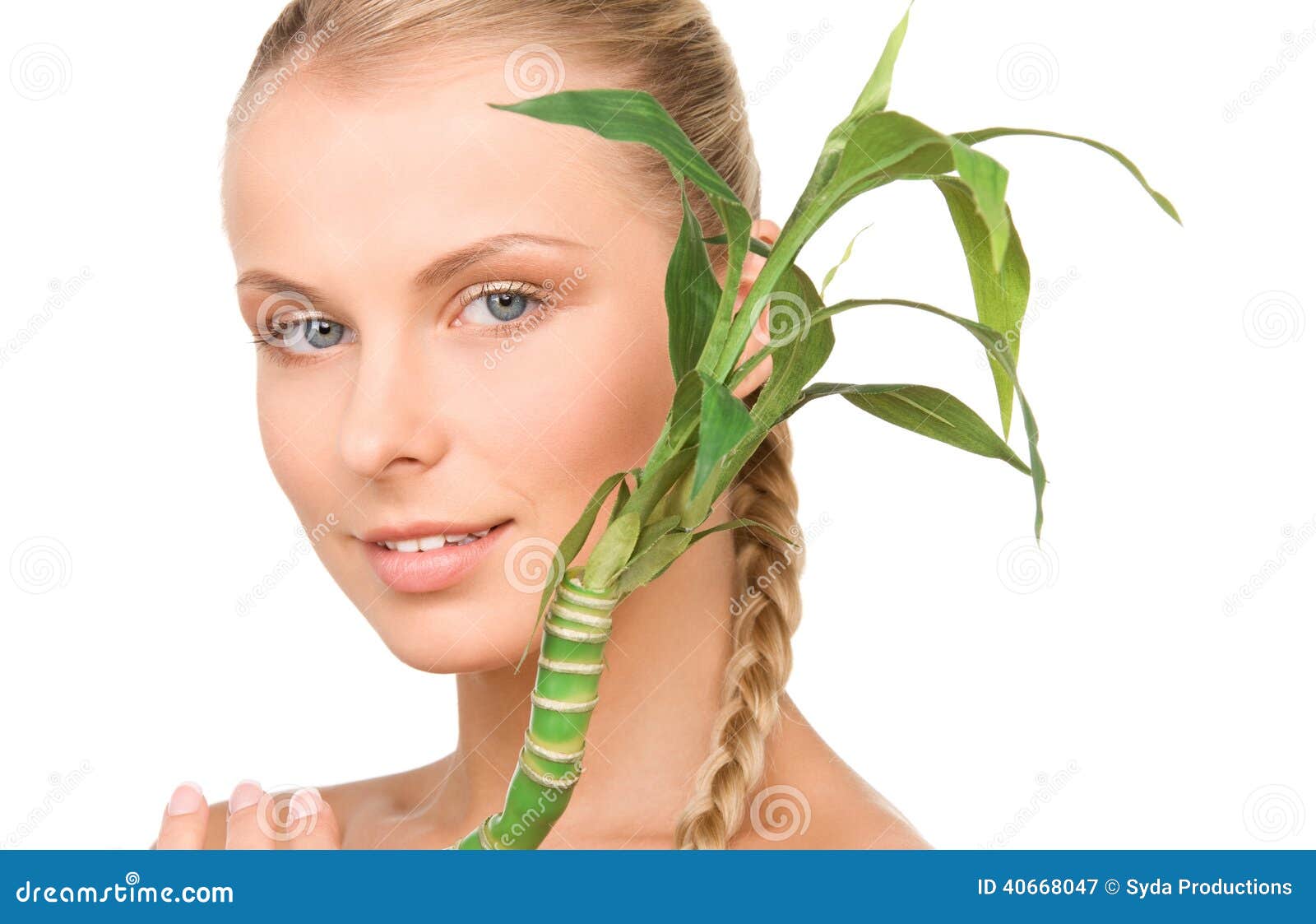 Woman with sprout stock image. Image of plant, happy - 40668047