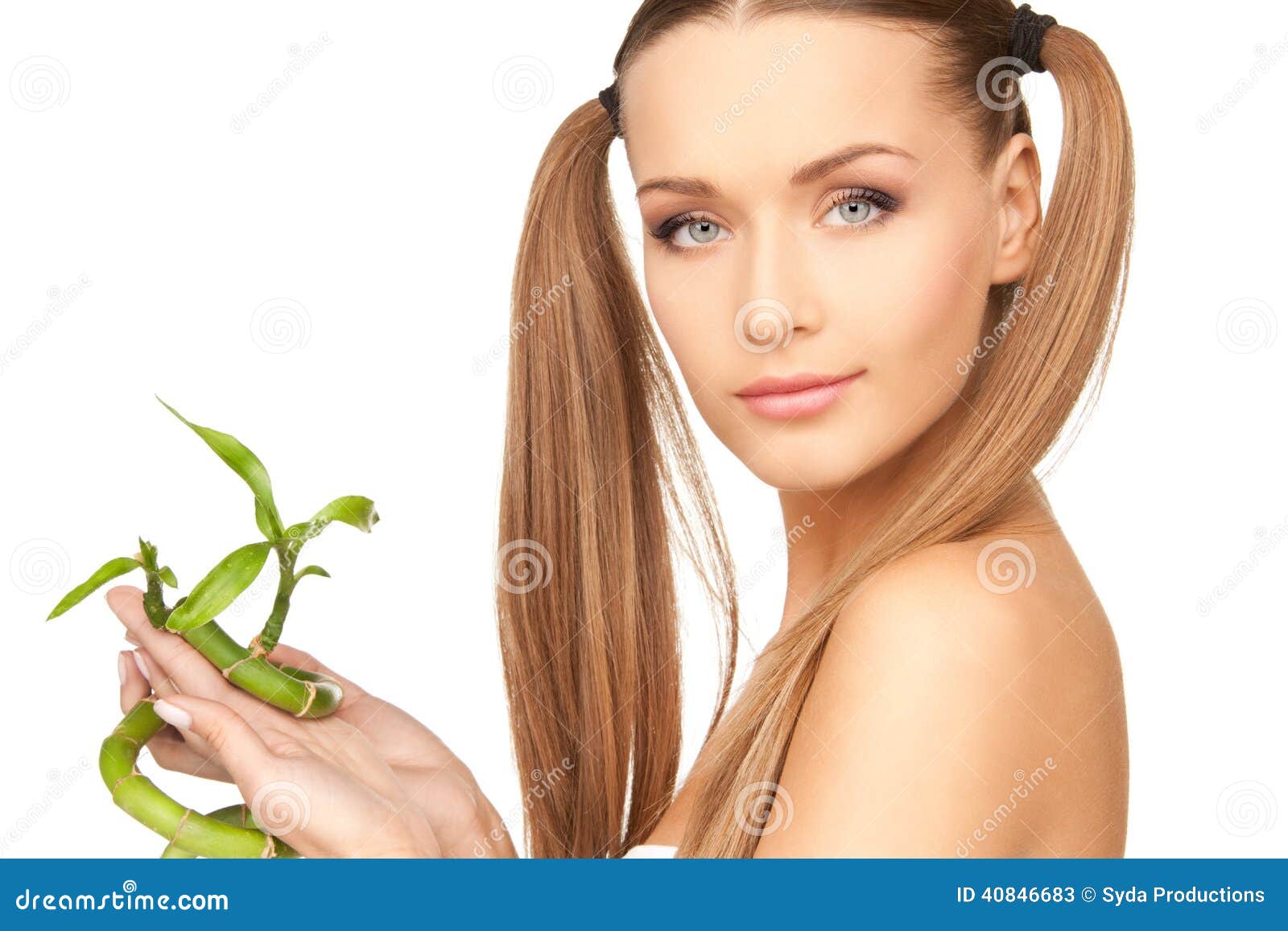 Woman with sprout stock image. Image of closeup, freshness - 40846683
