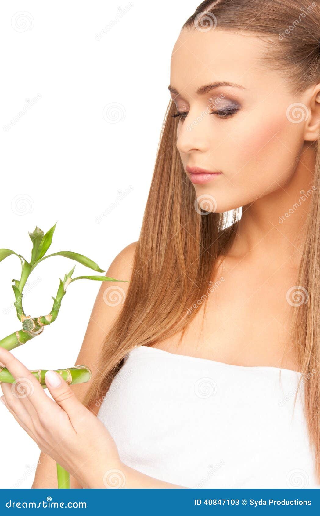 Woman with sprout stock image. Image of beautiful, living - 40847103