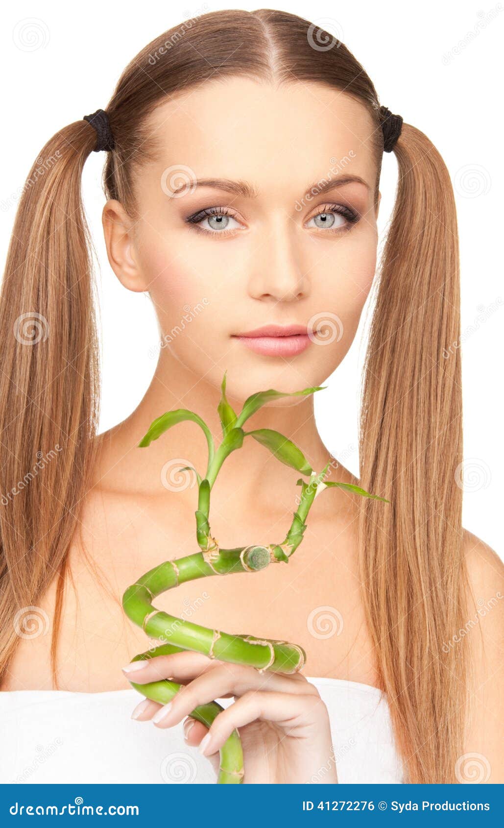 Woman with sprout stock photo. Image of beauty, plant - 41272276