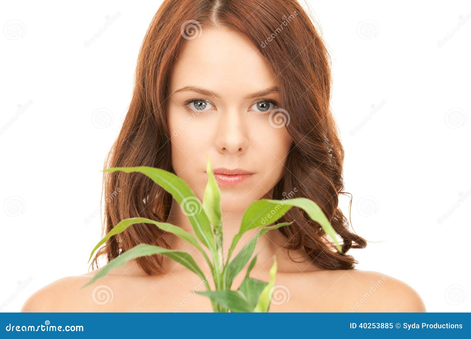 Woman with sprout stock image. Image of growth, cutting - 40253885