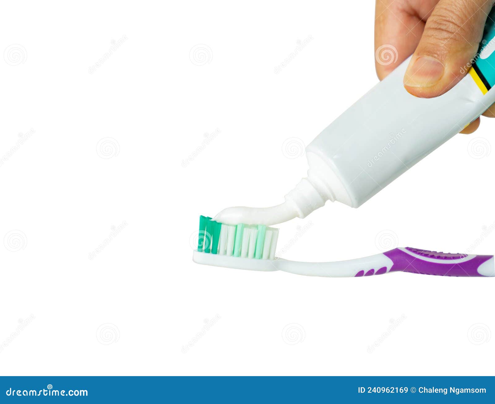 Woman Squeeze Toothpaste Out To Tootbrush Stock Image - Image of ...