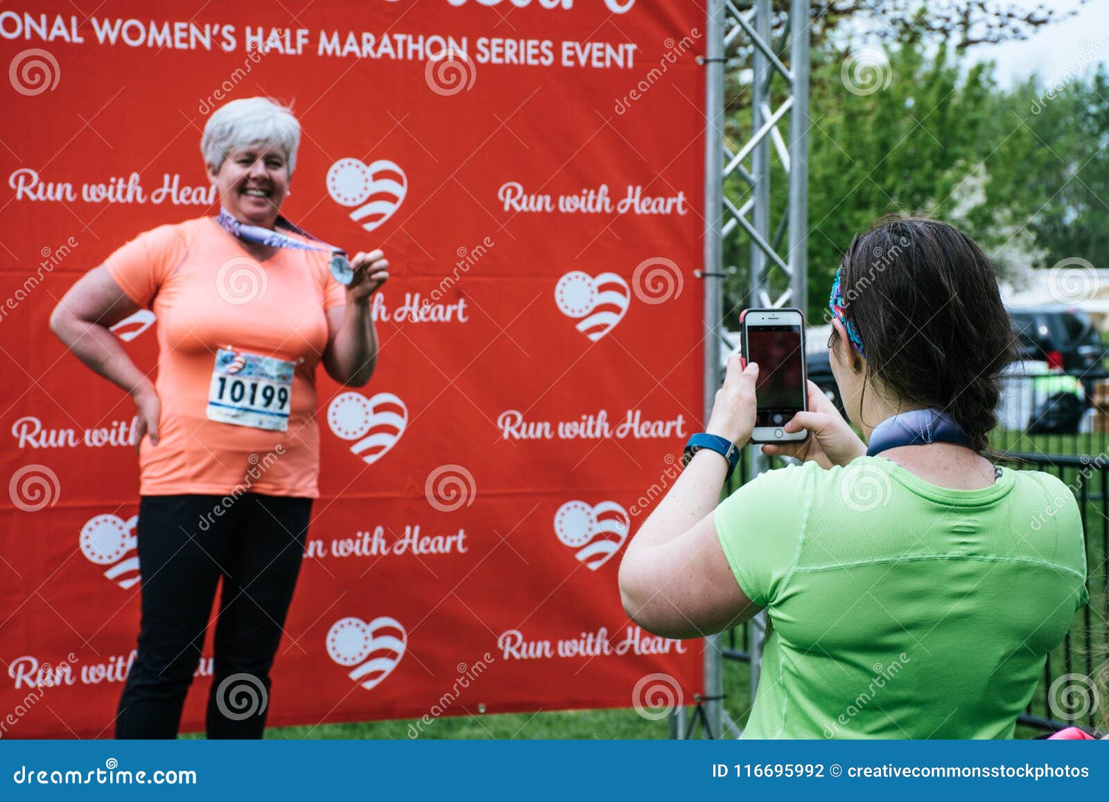 Woman On Stage Wearing Medal Picture. Image: 116695992