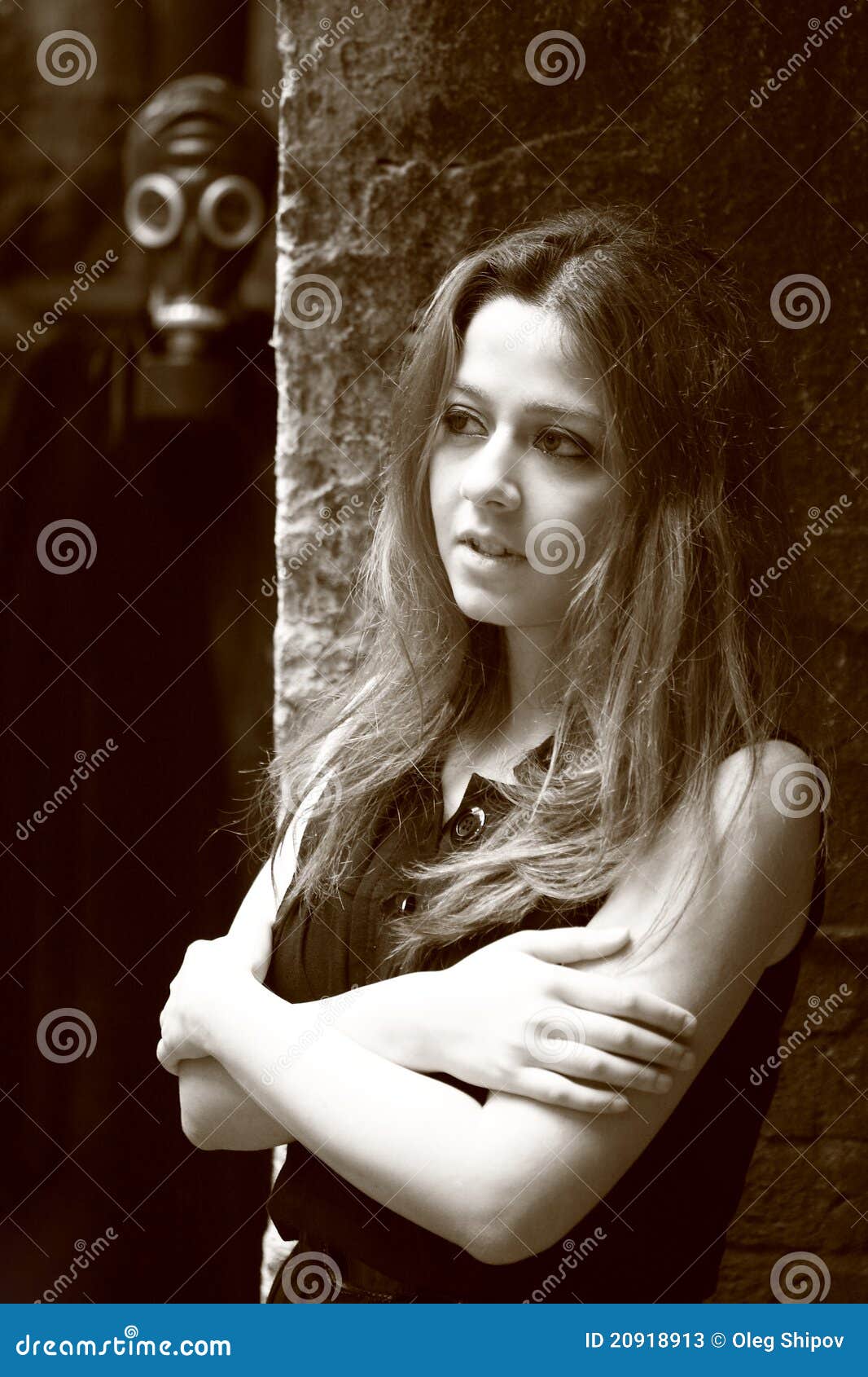 Woman and stalker stock image. Image of chernobyl, monster - 20918913