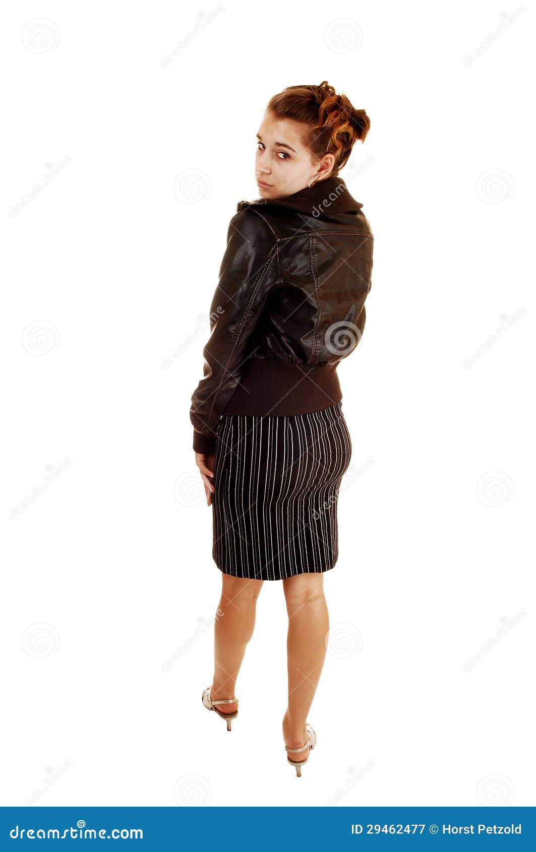 Woman standing from back. stock image. Image of beauty - 29462477