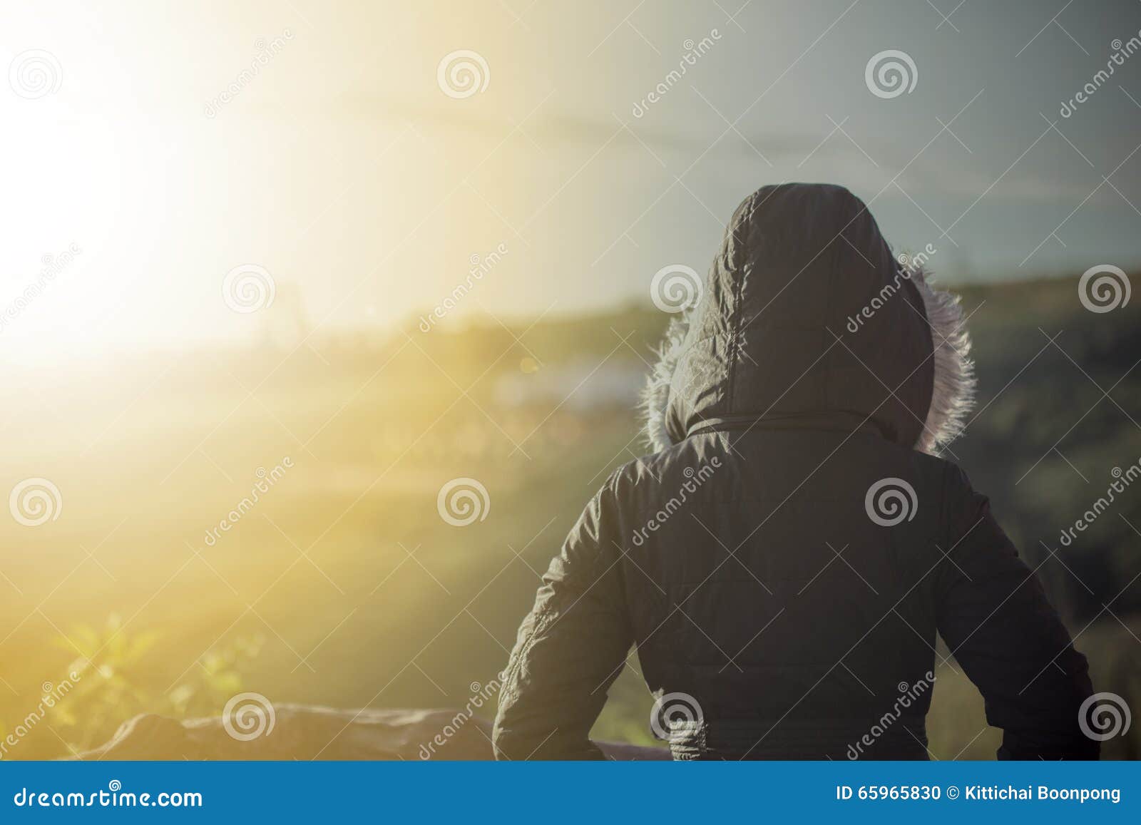Woman Standing in the Cold Weather Stock Photo - Image of female, cold ...