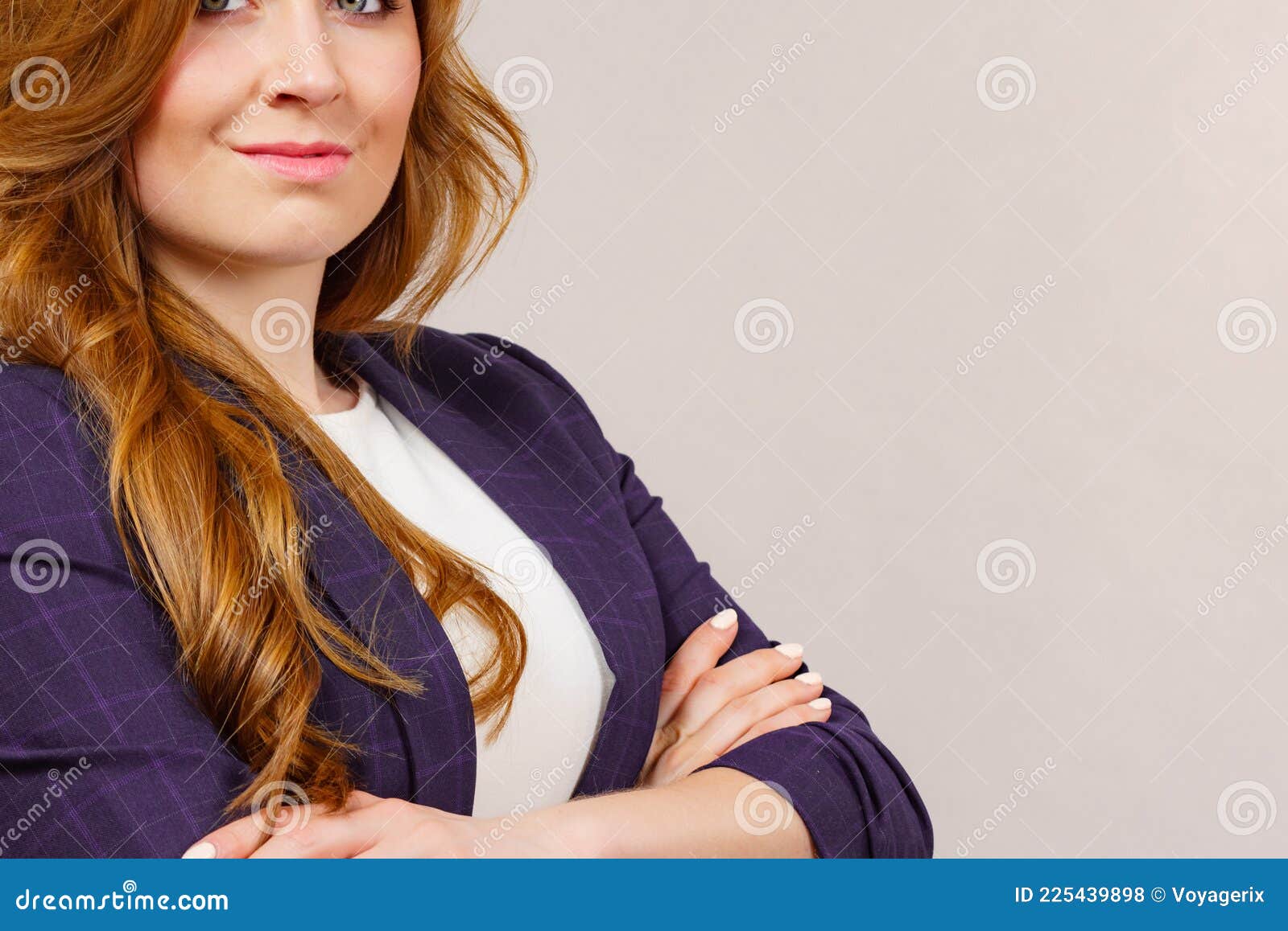 Woman Standing with Folded Arms Stock Photo - Image of business ...