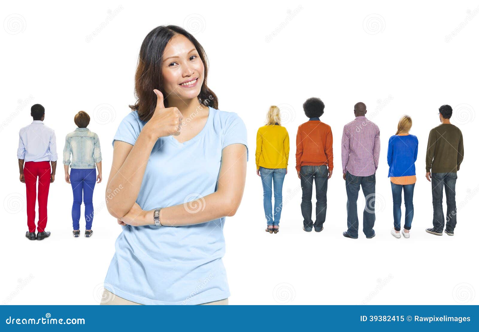 Woman Standing at Front stock image. Image of competition - 39382415