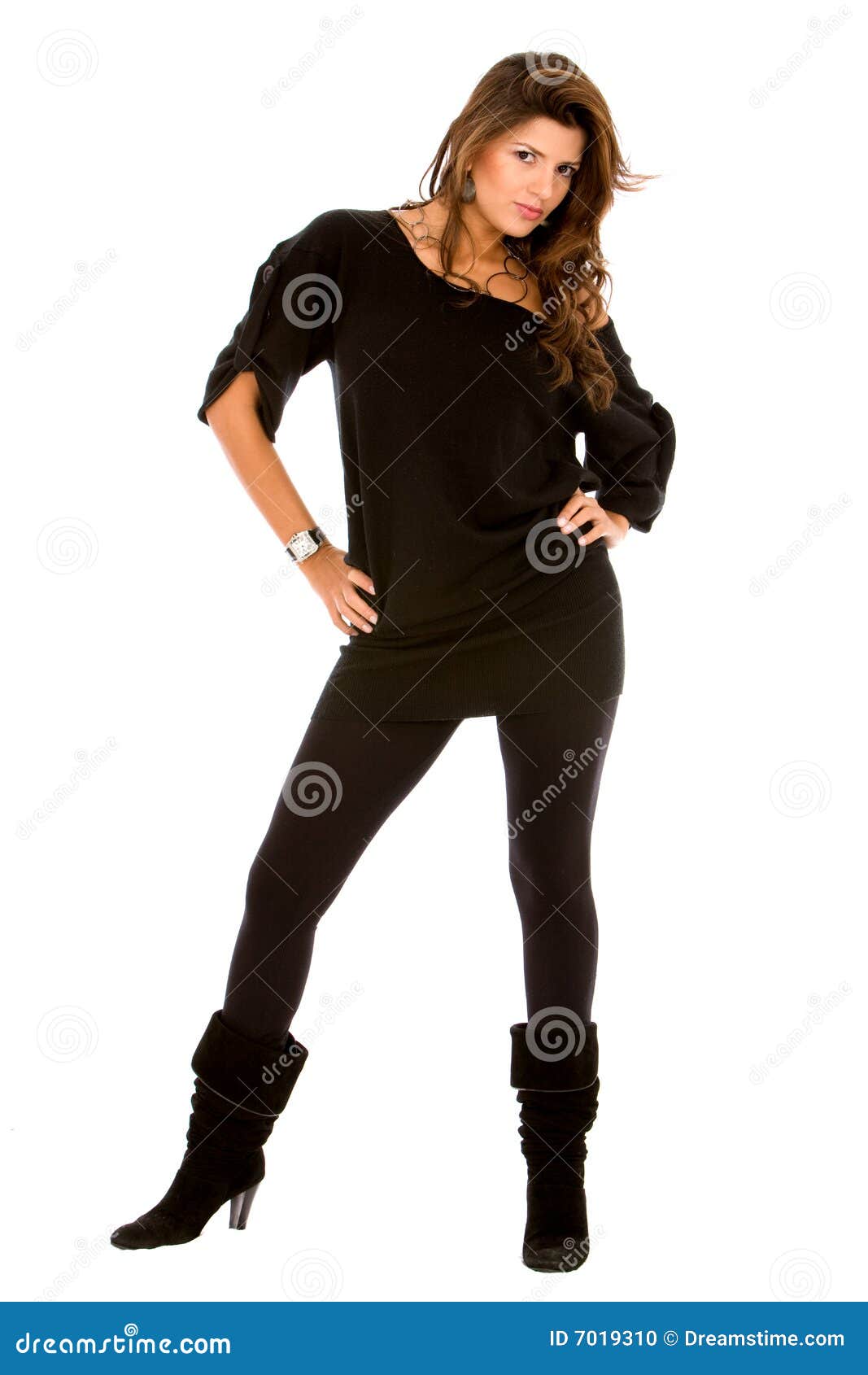 Woman standing isolated stock photo. Image of background - 7019310