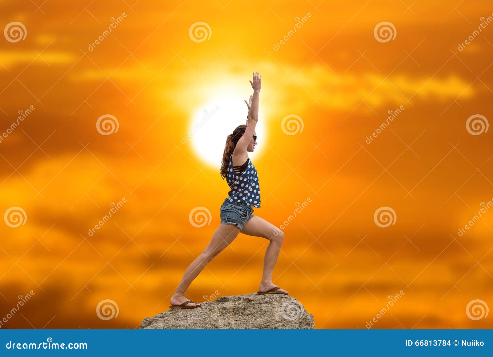 Woman Standing in the Sunlight Stock Photo - Image of abstract, nature ...