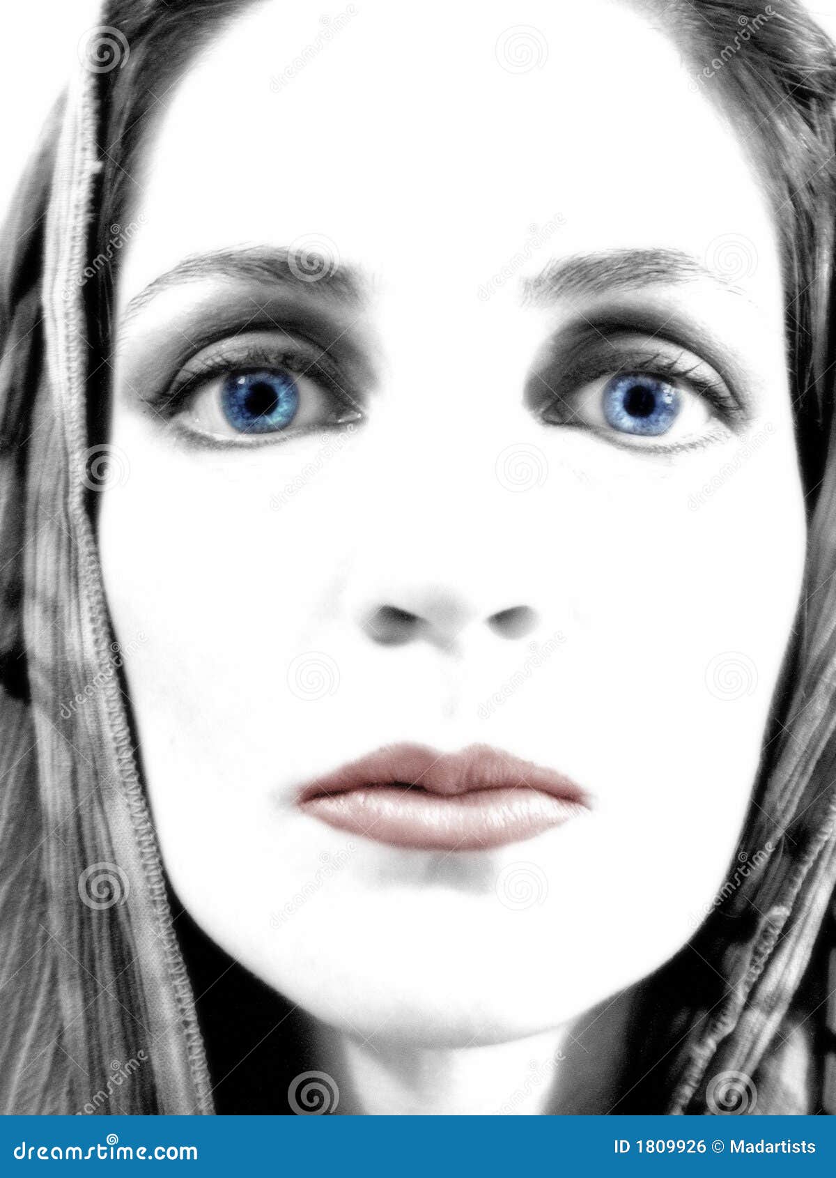 Woman Staring Ahead Portrait Stock Photo - Image of feminine, modelling ...