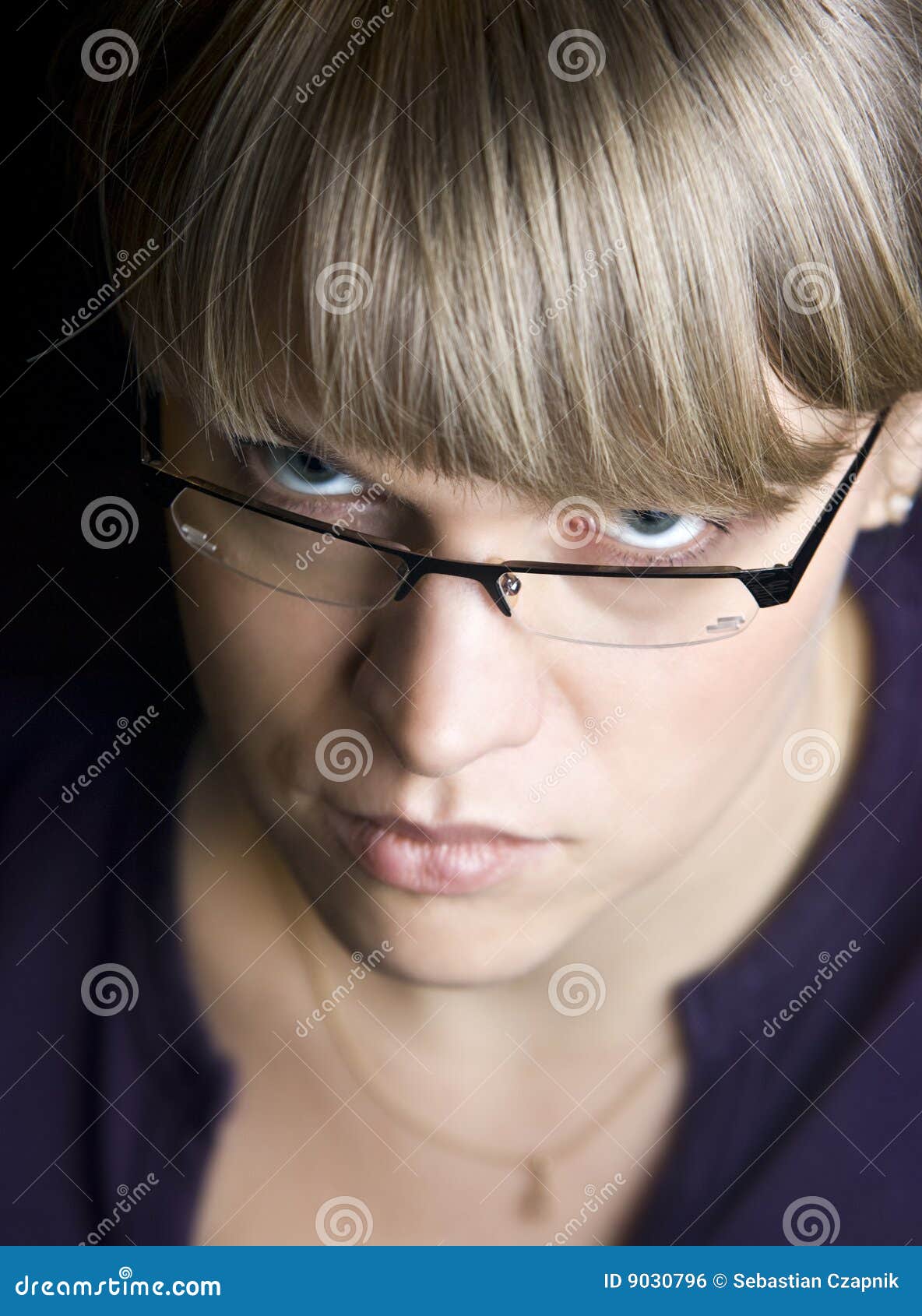 Woman staring angrily stock photo. Image of peers, glowering - 9030796