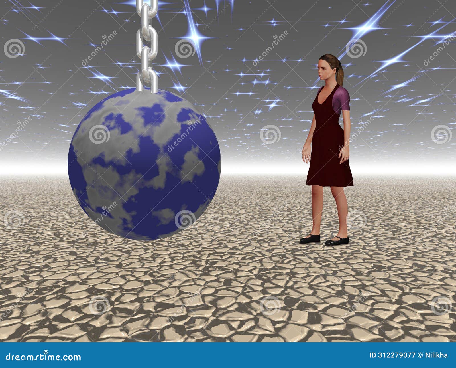 The Planet Is Chained. The Concept Of Exploitation Of The Earth's ...