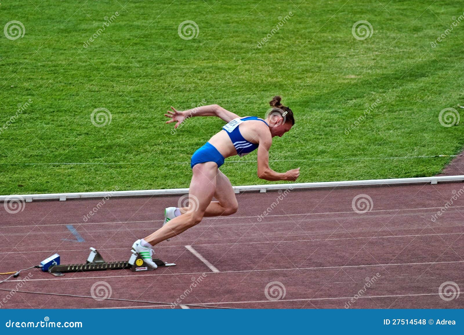 Athlete at the Start of 200m Race Editorial Stock Photo - Image of ...