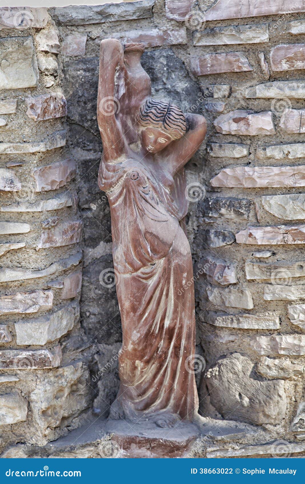 Woman statue on Crete stock photo. Image of antique, terracotta - 38663022