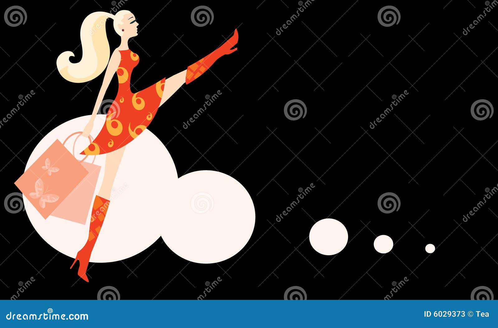 Woman step stock vector. Illustration of model, pretty - 6029373
