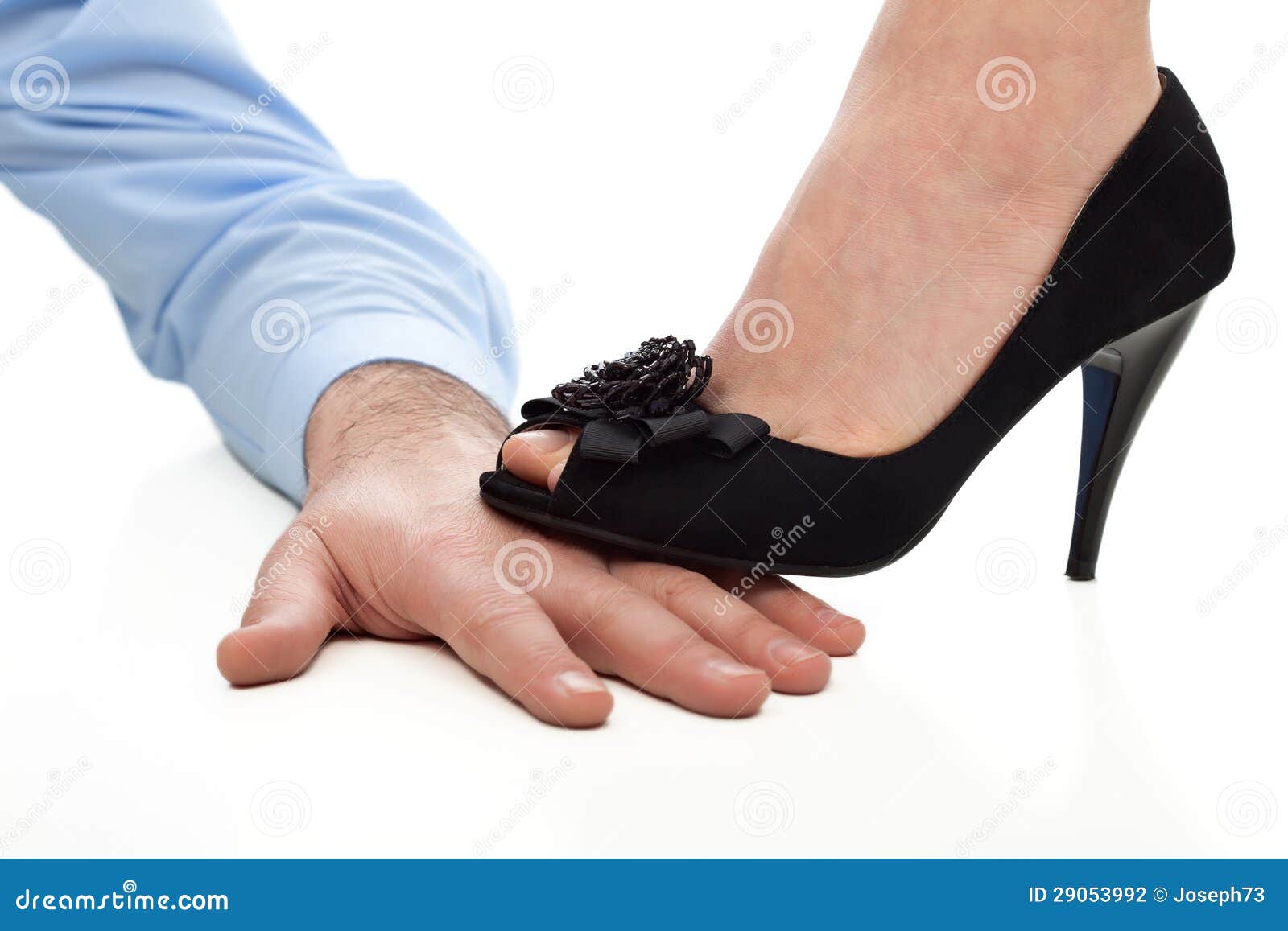Woman step on the hand stock photo. Image of hand, girl - 29053992