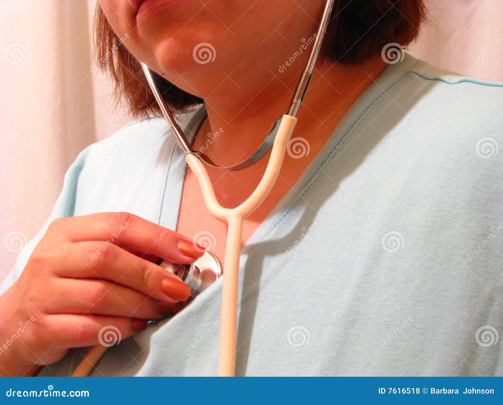 Woman with Stethoscope stock photo. Image of woman, medical - 7616518