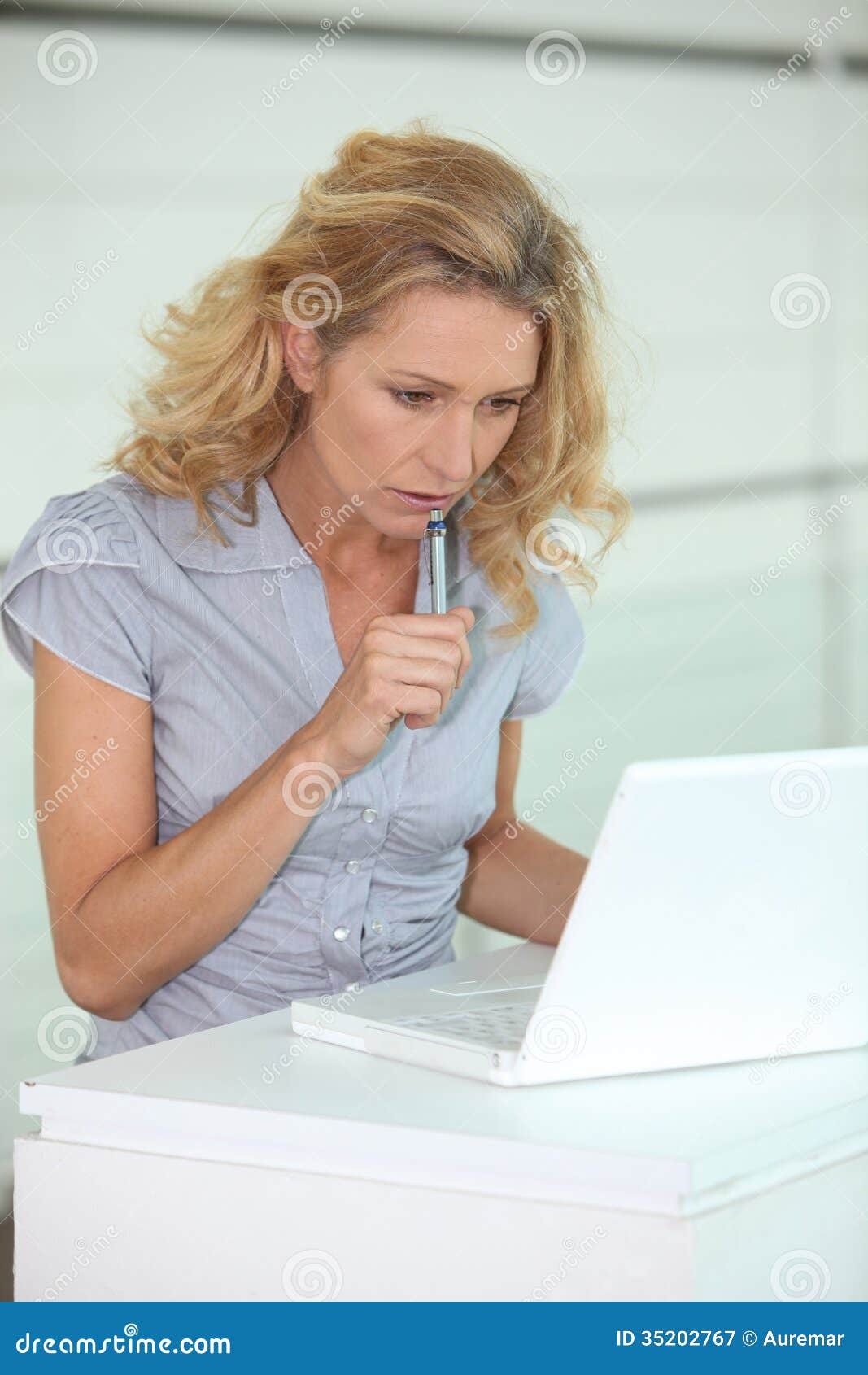 Woman stood working stock image. Image of woman, occupations - 35202767