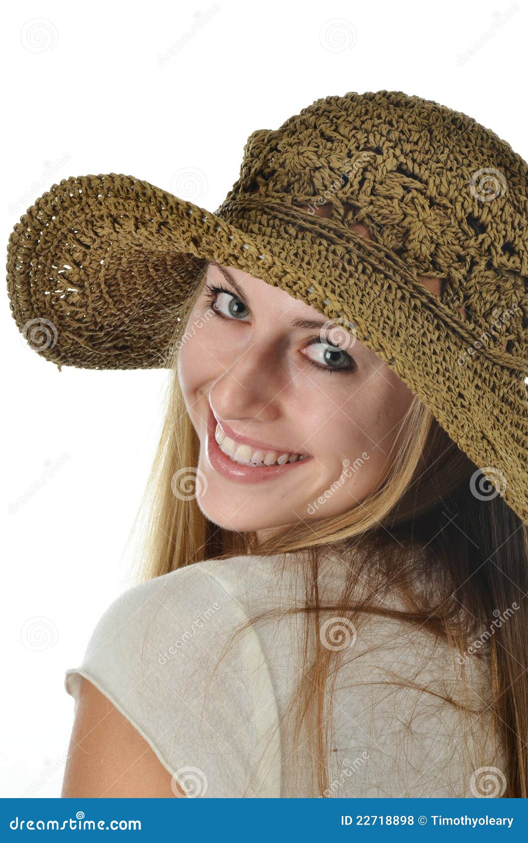 Woman with Straw Hat stock photo. Image of person, straw - 22718898
