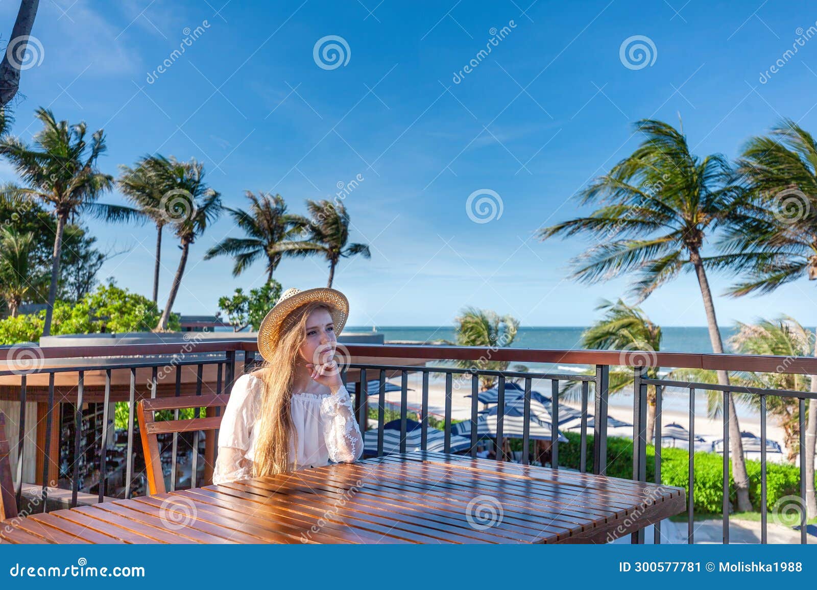 Woman in Straw Hat Gazing Afar Stock Image - Image of backdrop, palm ... Woman in Straw Hat Gazing Afar Stock Image - Image of backdrop, palm ...