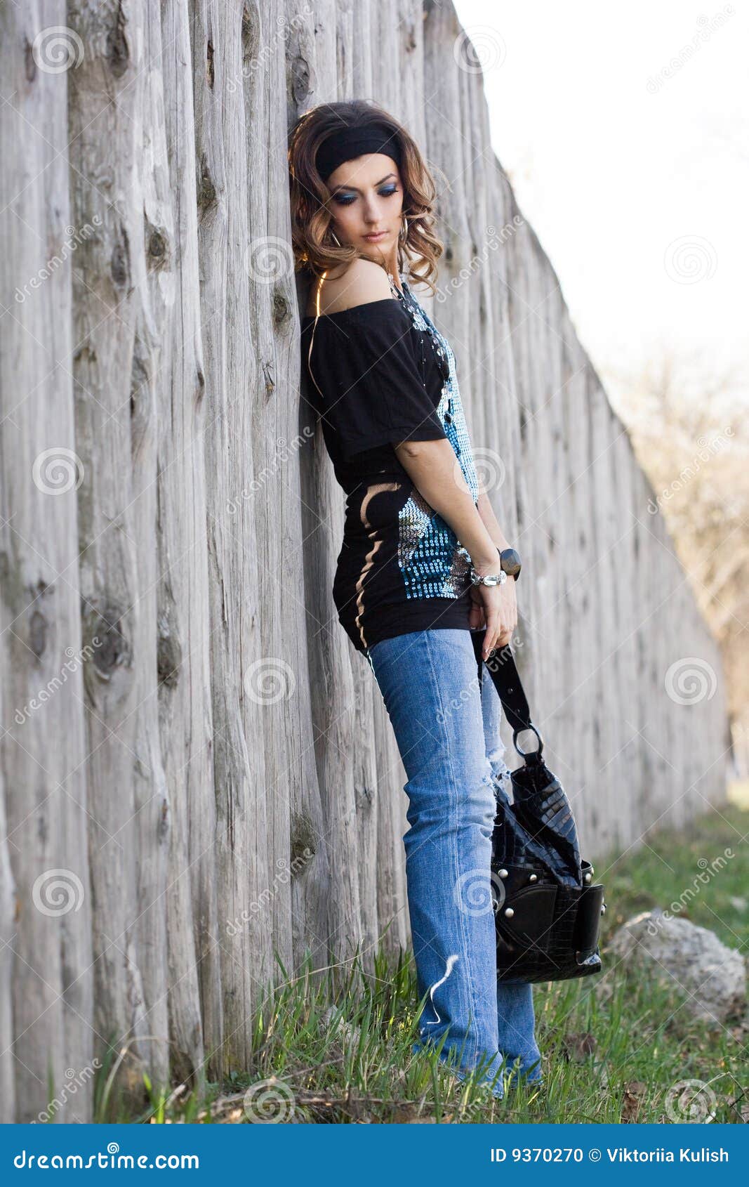 Woman in the Street with Handbag Stock Photo - Image of look, female ...