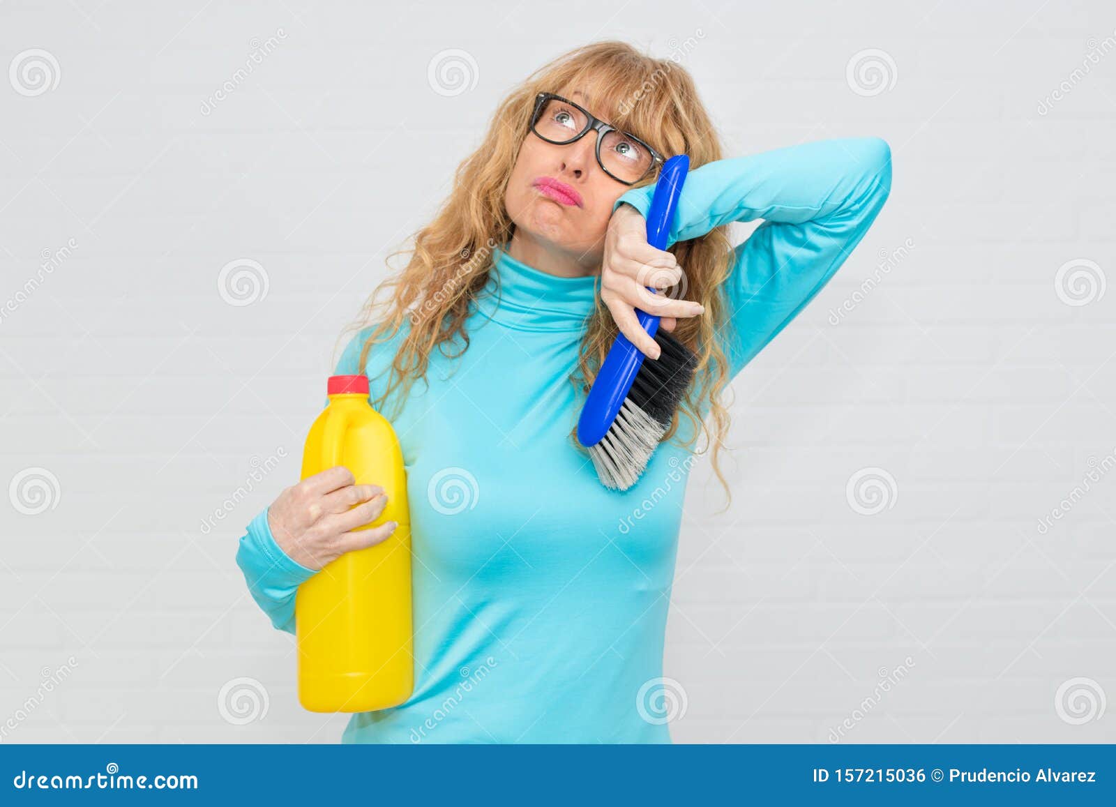 Woman stressed cleaning stock photo. Image of cleaner - 157215036